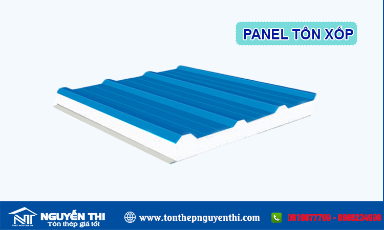 Panel tôn xốp 3 lớp cách nhiệt hiệu quả, cắt theo yêu cầu - Tôn Nguyễn Thi
