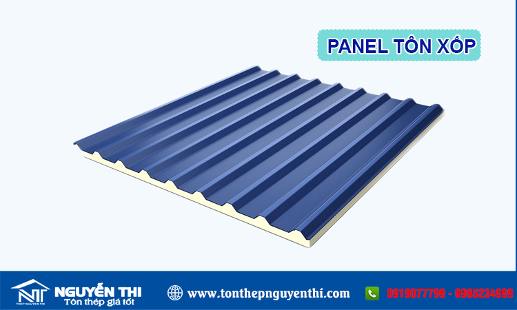 Panel tôn xốp 3 lớp cách nhiệt hiệu quả, cắt theo yêu cầu - Tôn Nguyễn Thi