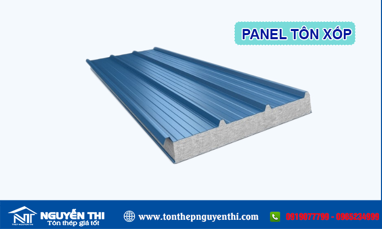 Panel tôn xốp 3 lớp cách nhiệt hiệu quả, cắt theo yêu cầu - Tôn Nguyễn Thi